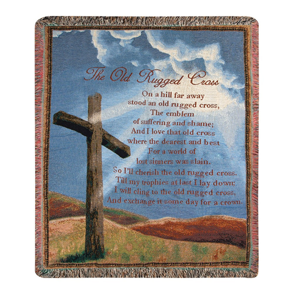 Inspirational Throw-Old Rugged Cross – The Remembrance Center