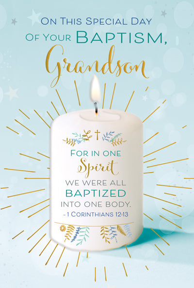 Greeting Card - Baptism - Grandson – The Remembrance Center