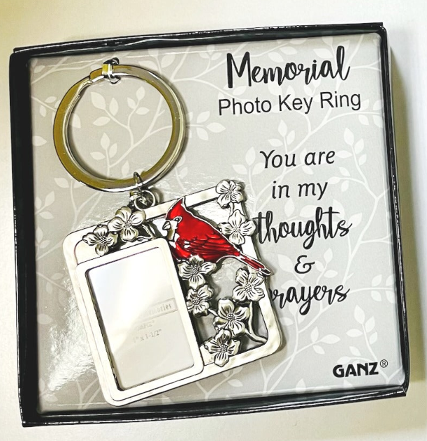 Key chain with picture frame - Cardinal - Square – The Remembrance Center