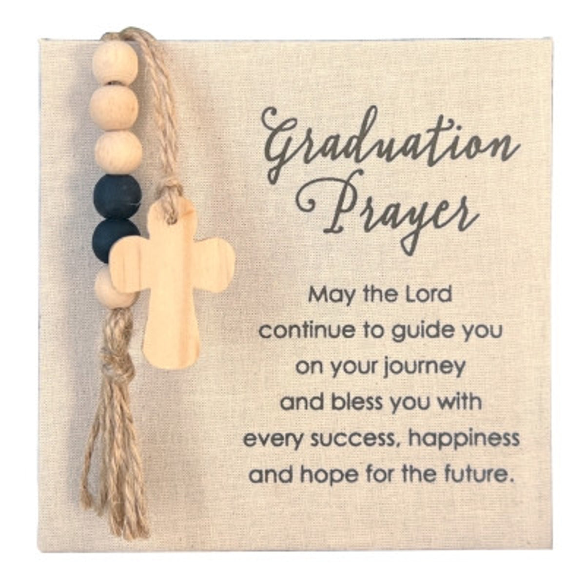 Plaque - "Graduation Prayer" - 6" Square - Fabric, Jute, and Wood – The ...