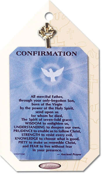 Pin-Confirmation Pin with Prayer Card – The Remembrance Center