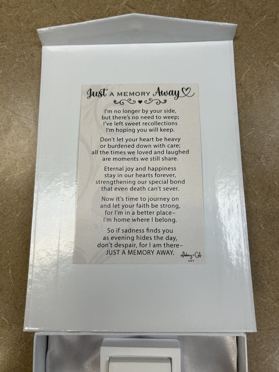 Cross - Two-Piece - "Just a Memory Away" - Memorial Keepsake with Silk ...
