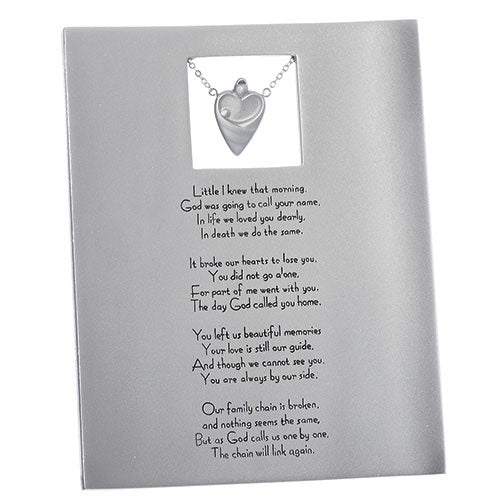Memorial Plaque with Poem: "The Broken Chain" – The Remembrance Center